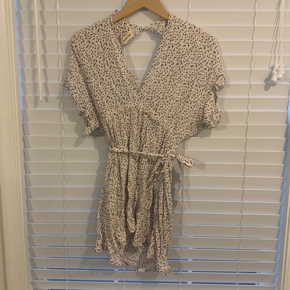 Rag Poets | Dresses | Short Flowy Dress From Rag Poets White And Navy ...